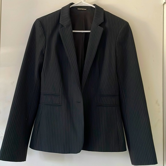 Express | Jackets & Coats | Express Suit With White Tainted Lines ...